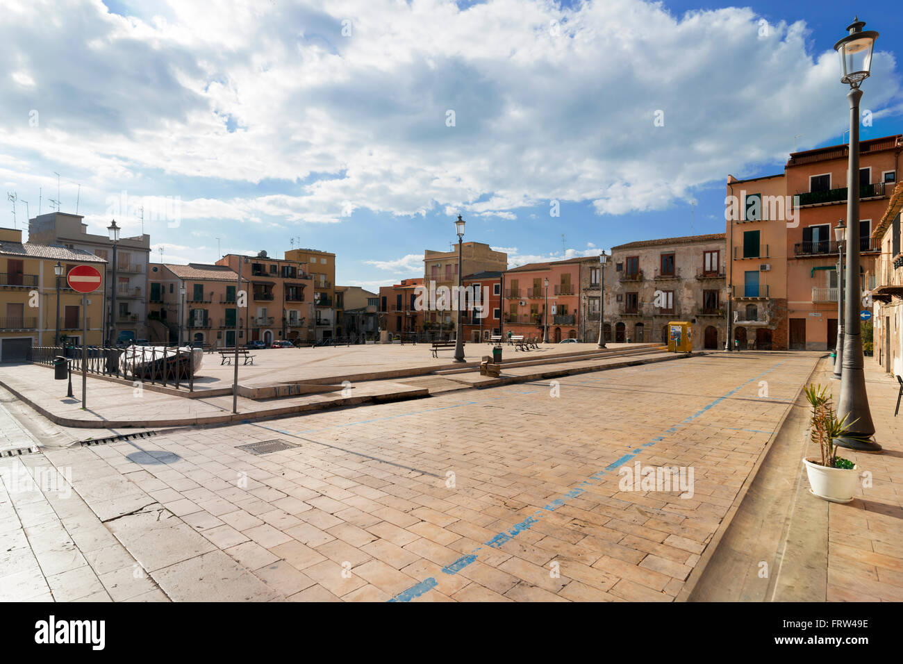 Italy, Sicily, Province of Caltanissetta, Gela, Old town, Piazza San ...