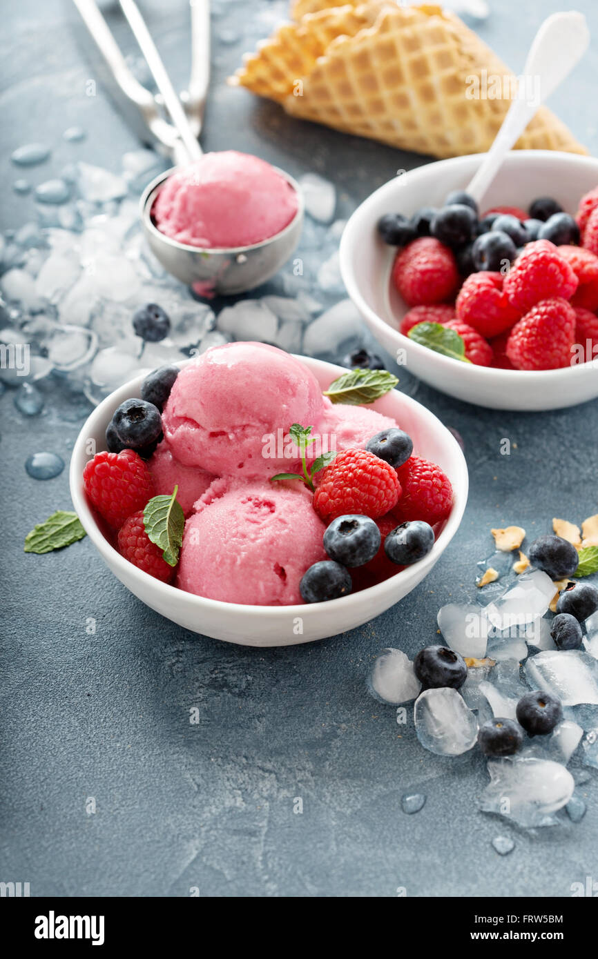 Fruit bowl ice cream cone hi-res stock photography and images - Alamy