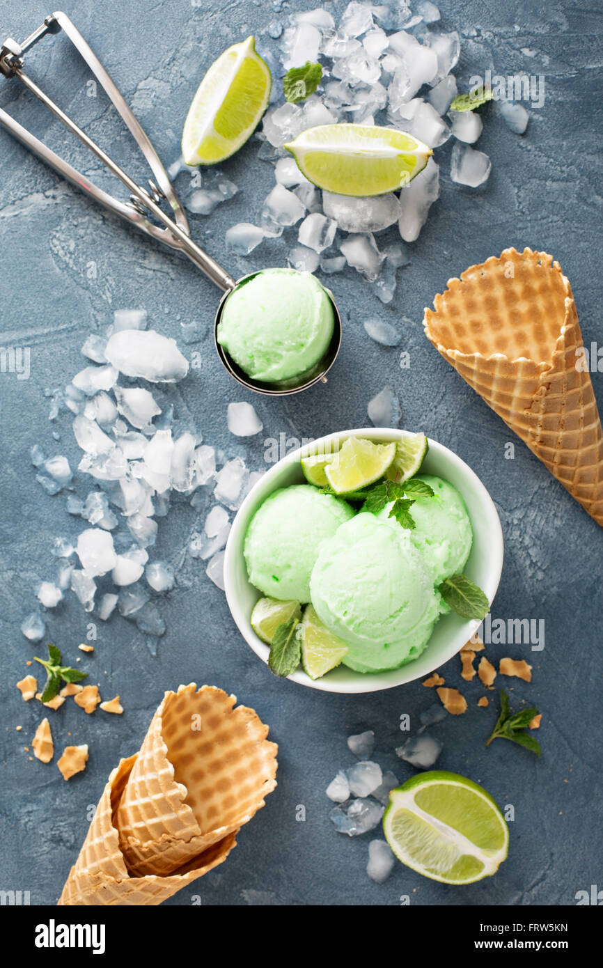 Lime ice cream hi-res stock photography and images - Alamy
