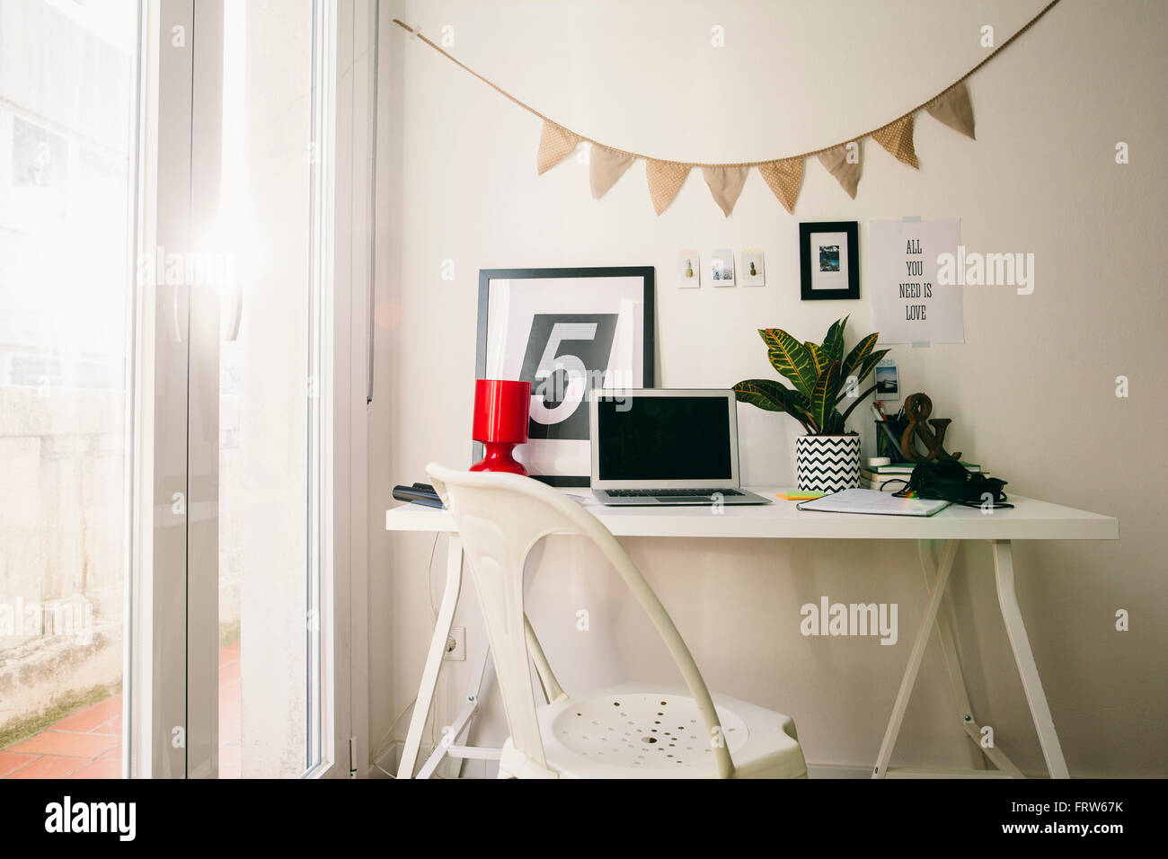Workplace at home office Stock Photo - Alamy
