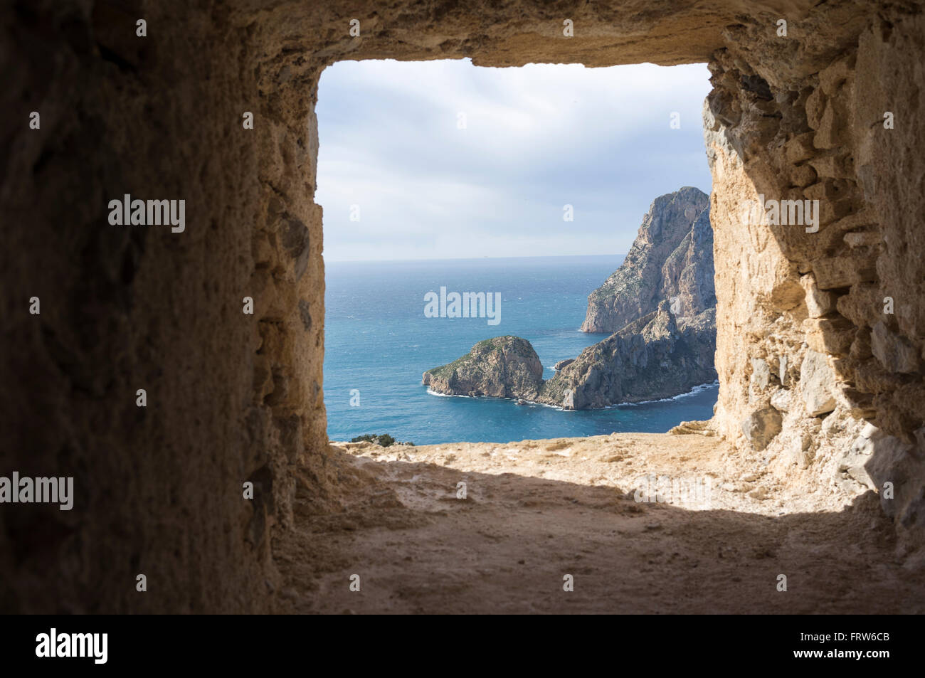 Spain, Ibiza, old pirate tower near Es Vedra Stock Photo - Alamy
