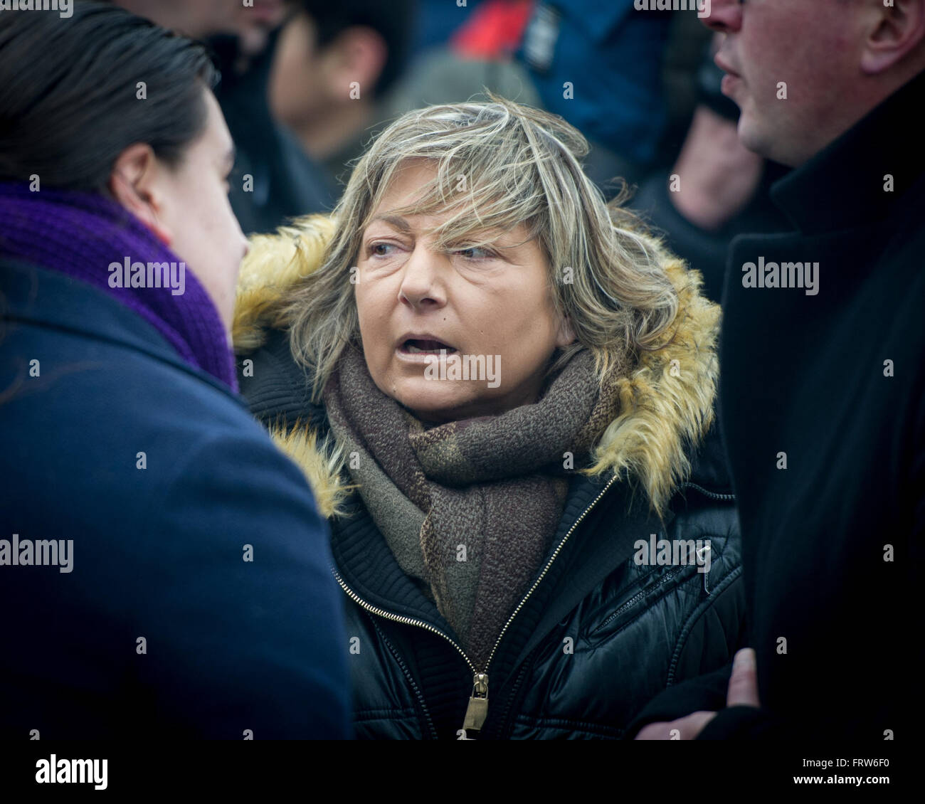 Natacha Bouchart, the Mayor of Calais on a visit to the container ...