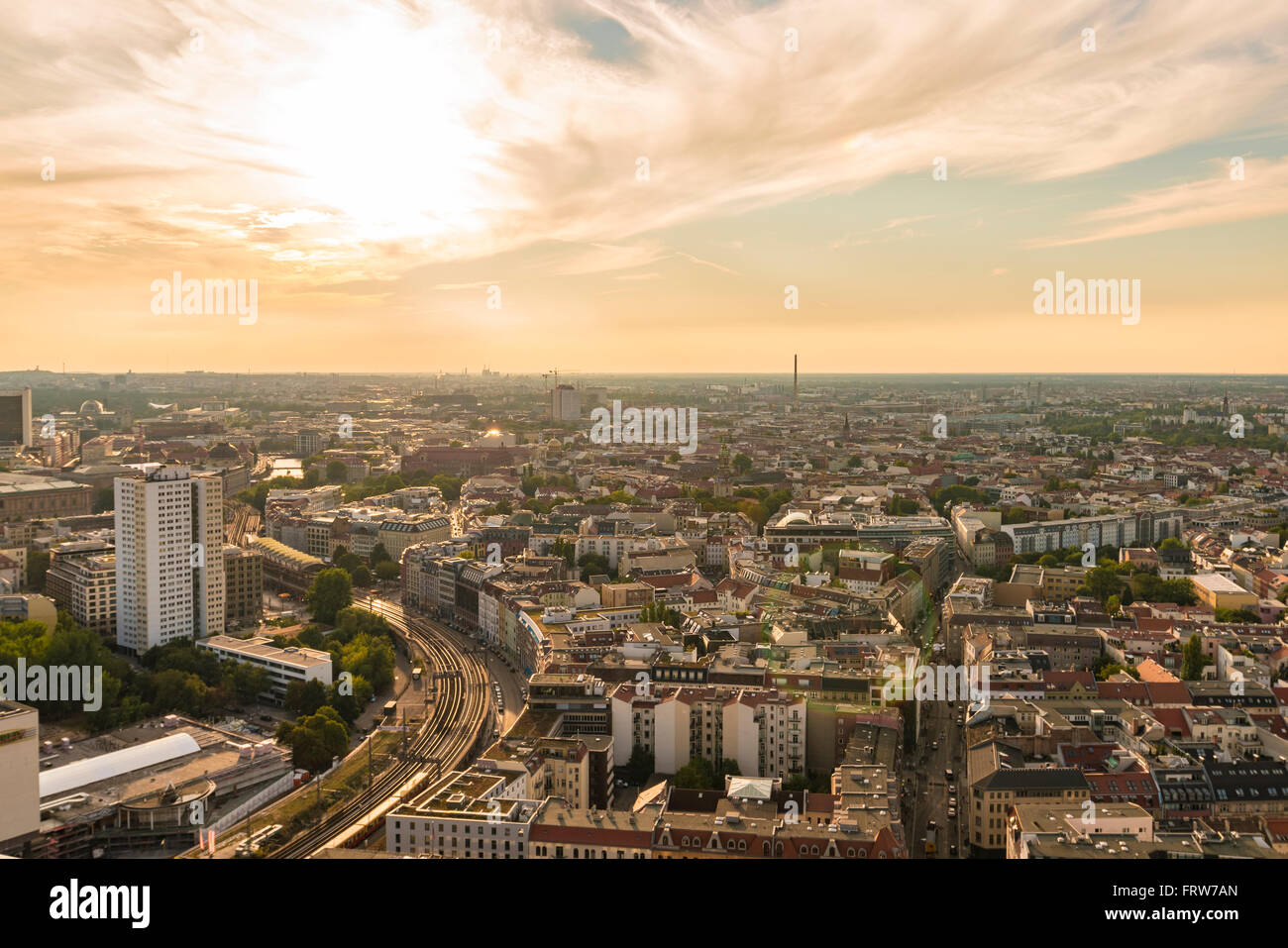 Germany, Berlin, cityscape at backlight Stock Photo - Alamy