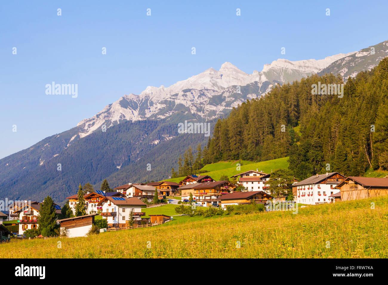 Austria, Tyrol, Stubai, Neustift, townscape Stock Photo - Alamy