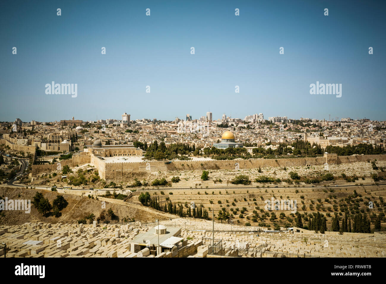 Israel, Jerusalem, cityscape with Dome of the Rock Stock Photo - Alamy