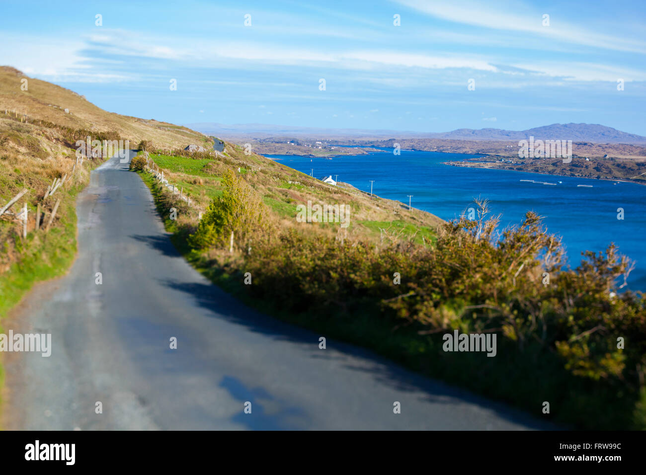 Ireland, Country road in Connemara Stock Photo - Alamy