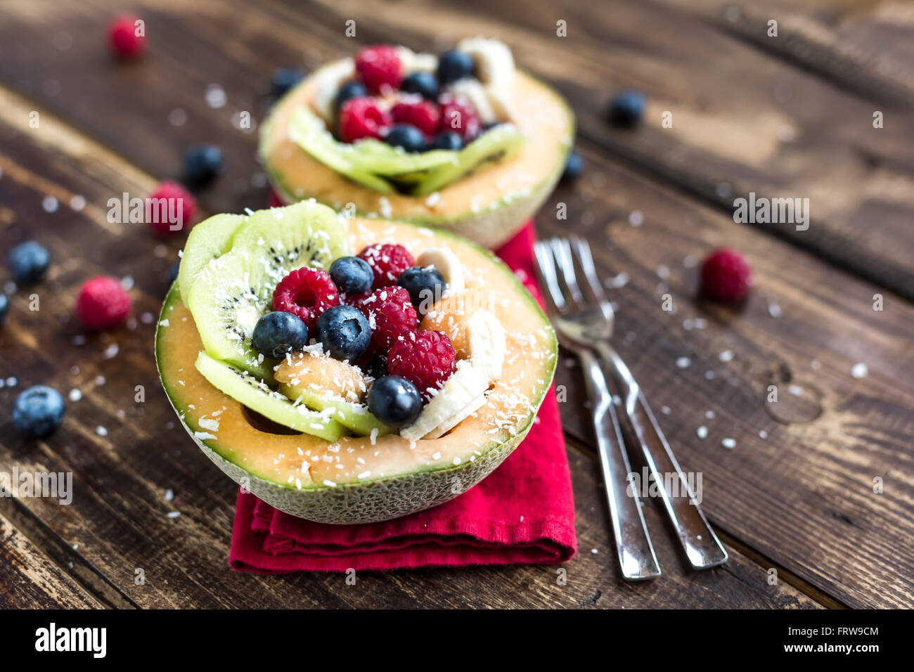 Close up half melon hi-res stock photography and images - Alamy