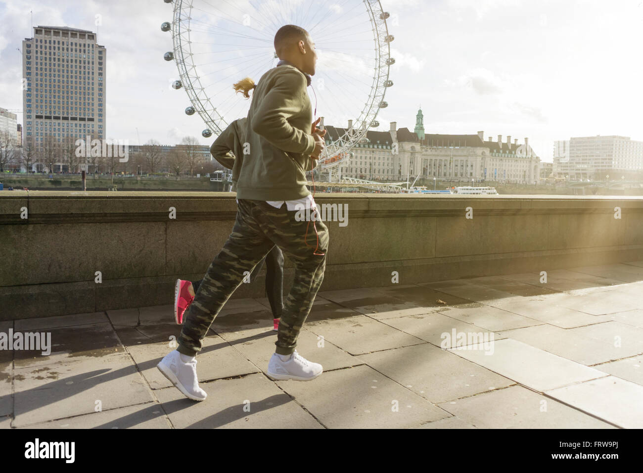 Man running london hi-res stock photography and images - Alamy