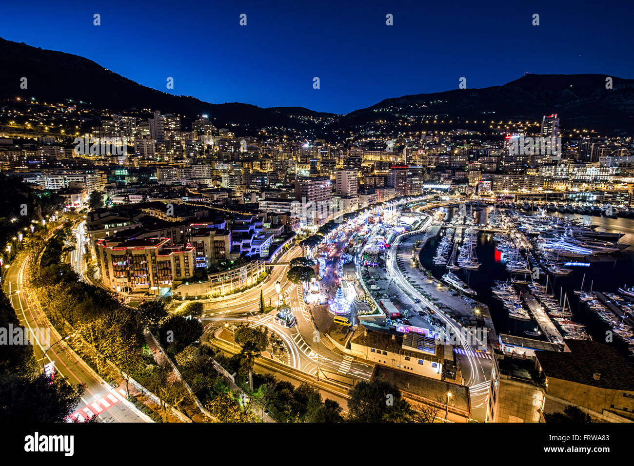Monaco, Monte Carlo at night Stock Photo - Alamy