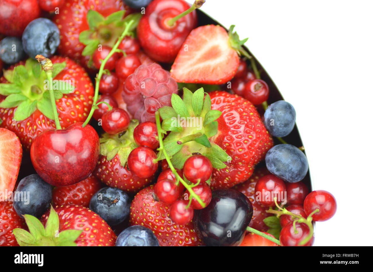 variety of soft fruits, strawberries, raspberries, cherries ...