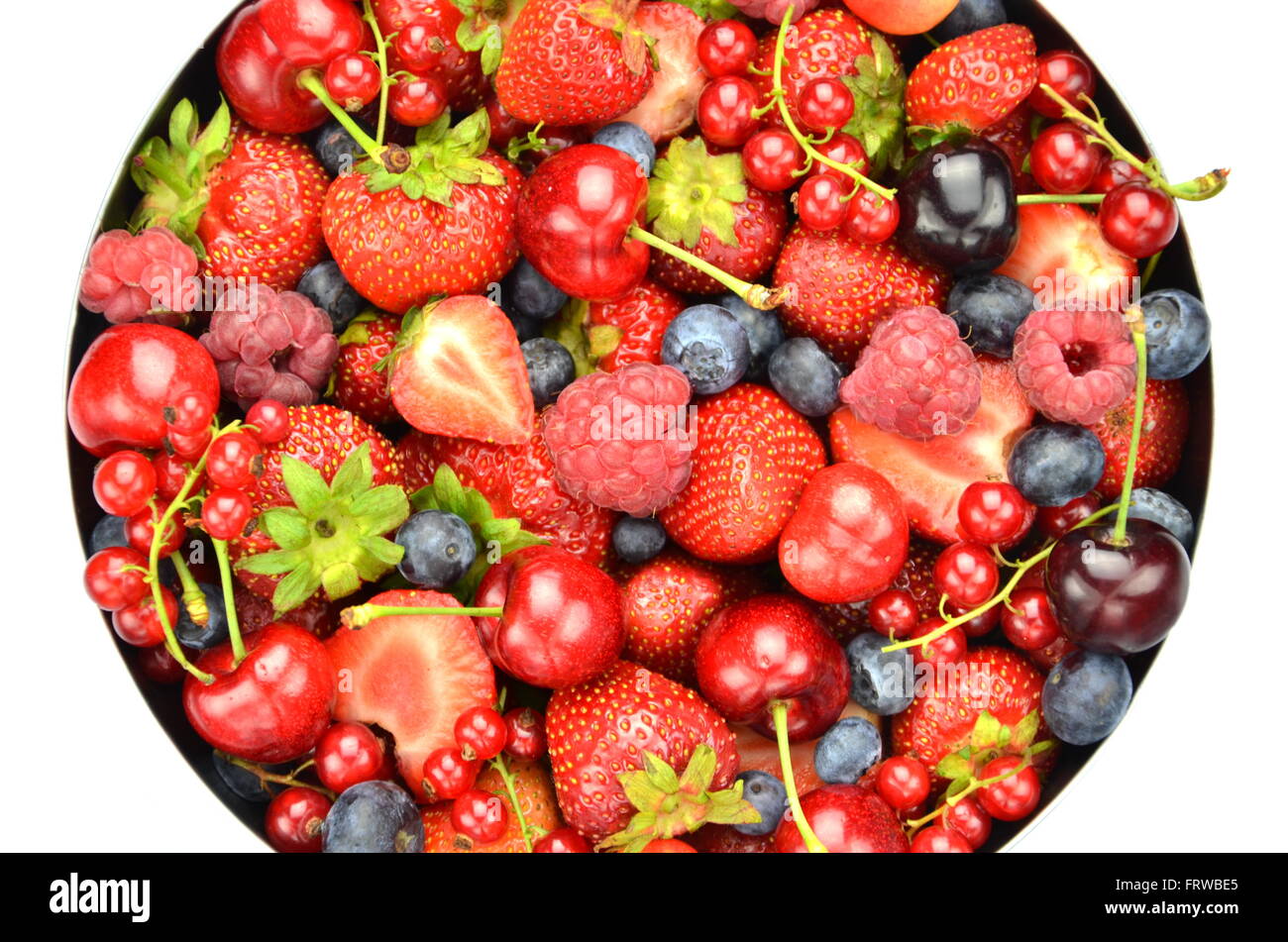 variety of soft fruits, strawberries, raspberries, cherries ...
