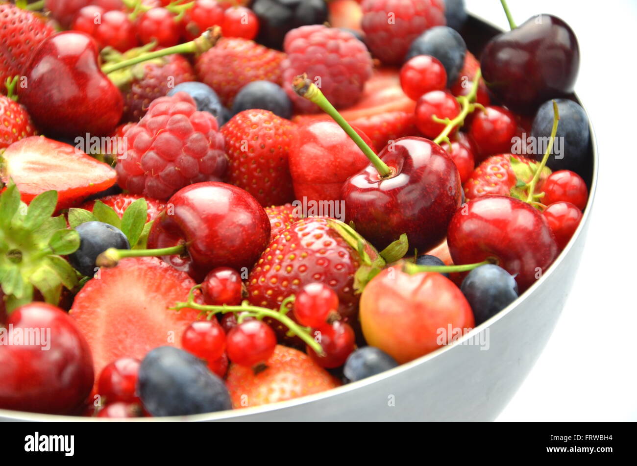 variety of soft fruits, strawberries, raspberries, cherries ...