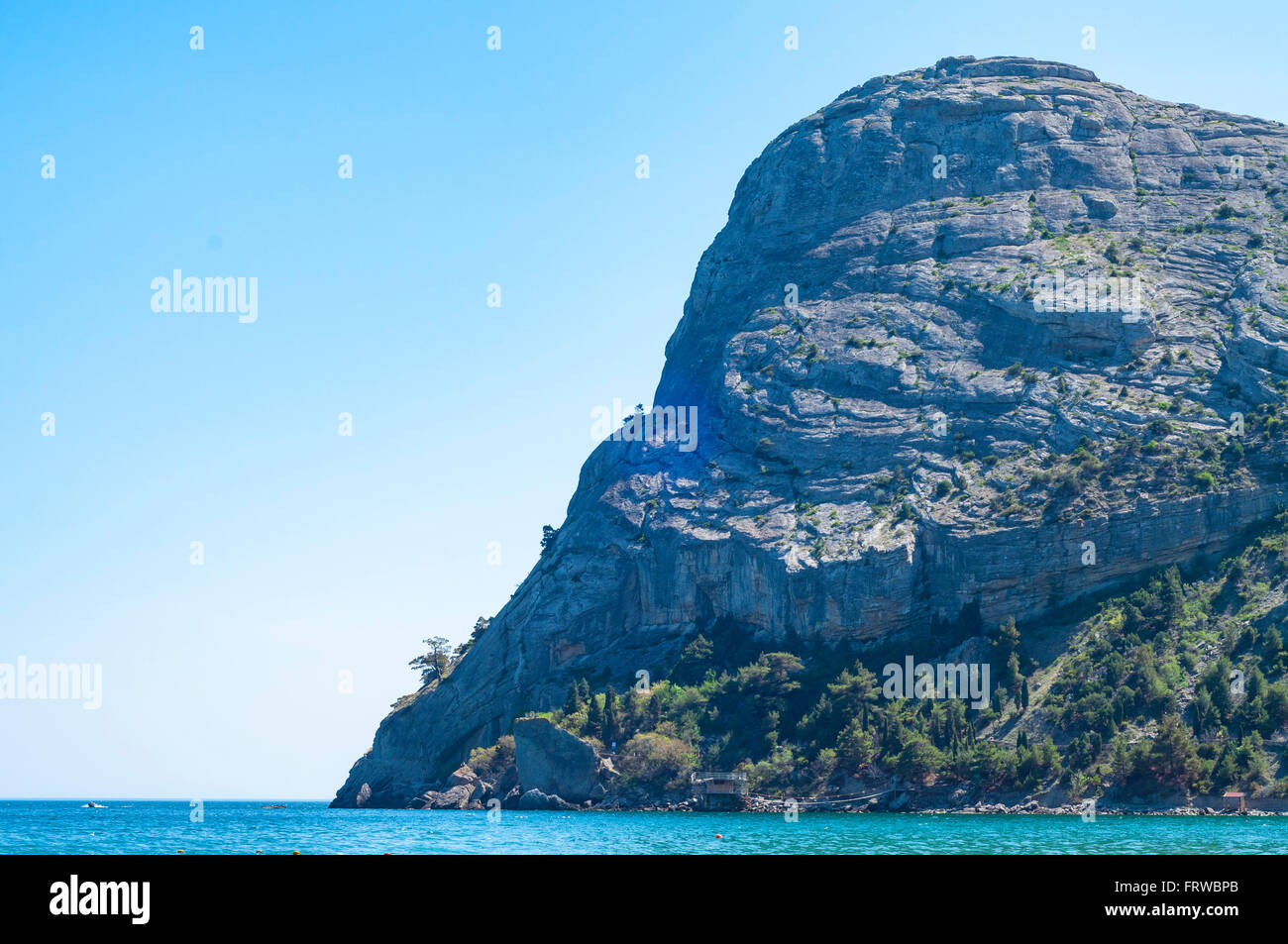 Mountain Eagle (Orel in Ukrainian) and the bay of Novyi Svit (Crimea ...