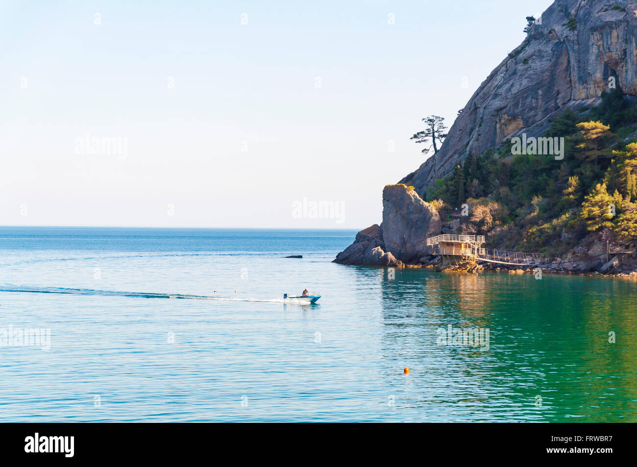 Mountain Eagle (Orel in Ukrainian) and the bay of Novyi Svit (Crimea ...