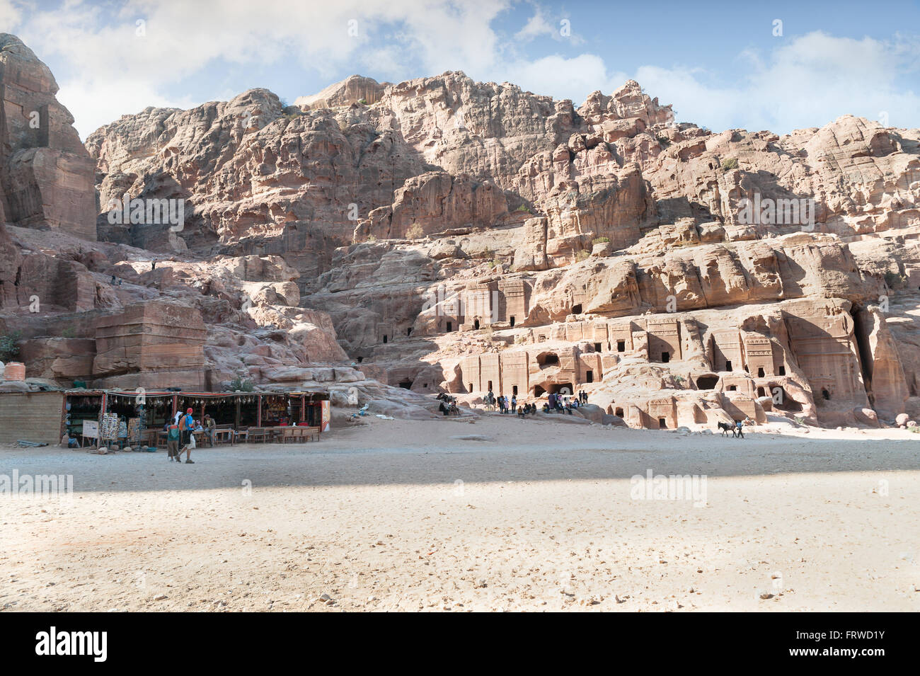Landscape of old residential area of Petra city. Petra is historical ...