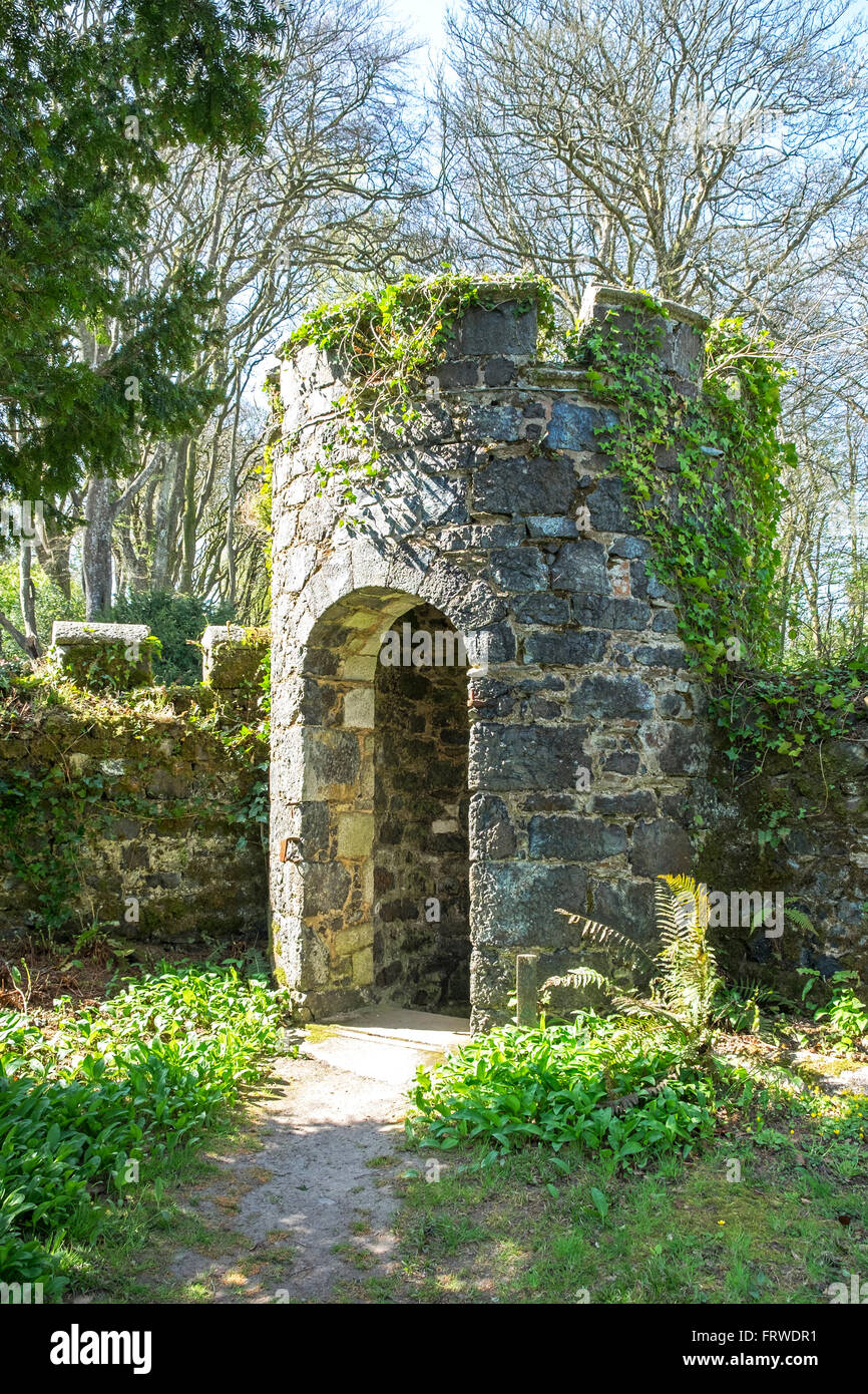 The Turret - a folly - on the Trelowarren estate near Helston in ...