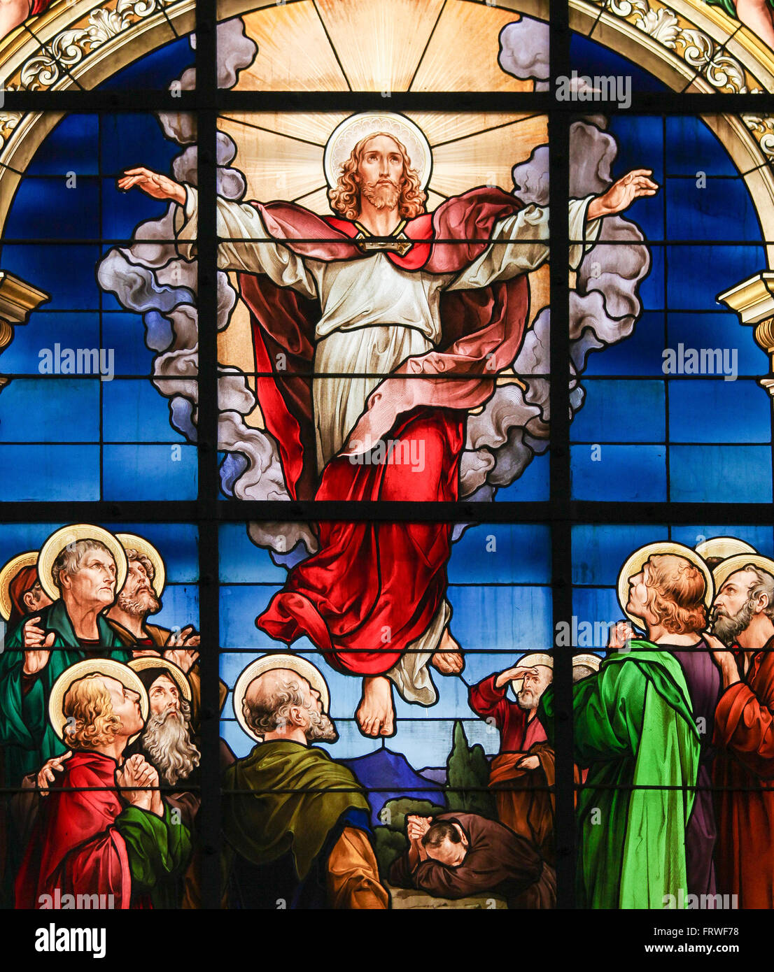 Stained glass window in the German Church in Stockholm Sweden ...