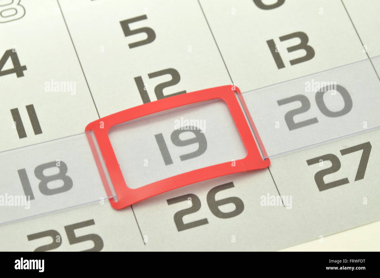 closeup of calendar page Stock Photo - Alamy