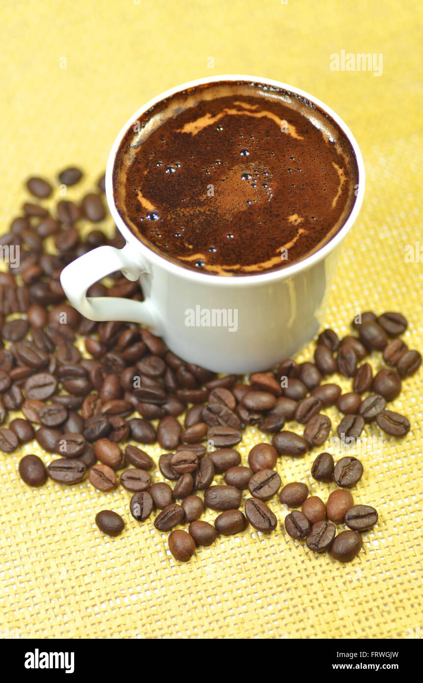 cup full of tasty coffee Stock Photo - Alamy
