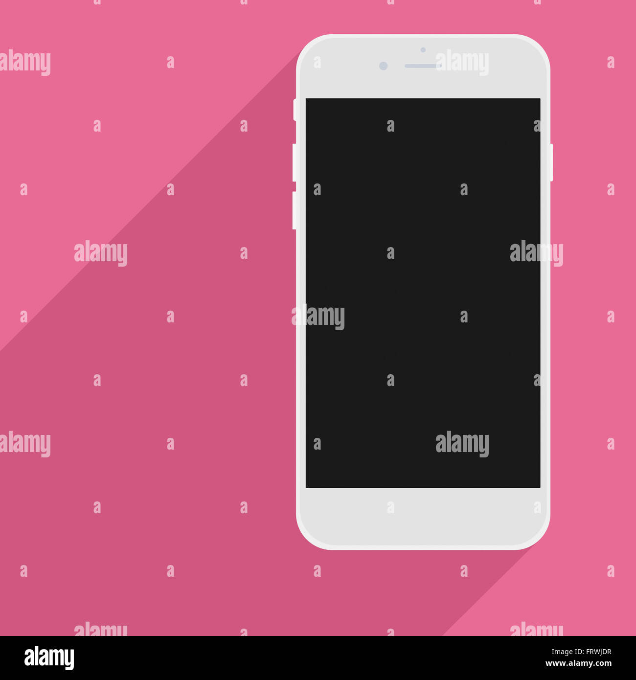 Realistic mobile phone touch screen smartphone with black screen and ...