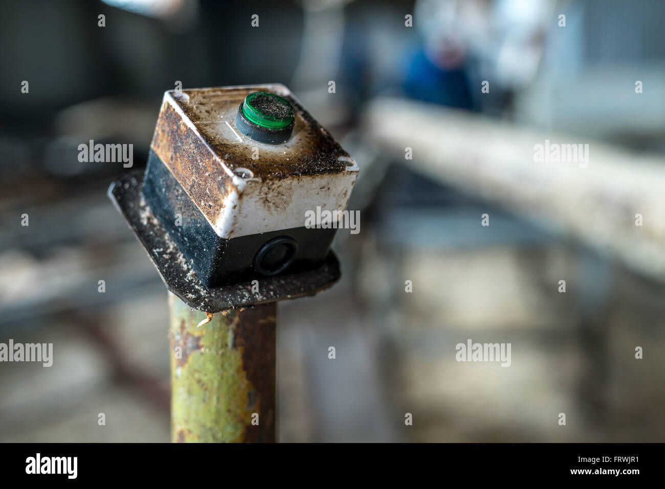 Image of machine power button, close-up Stock Photo - Alamy