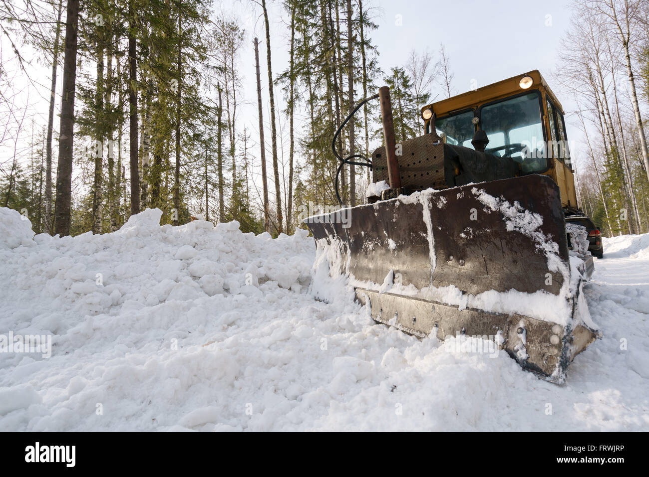 Snowblower track hi-res stock photography and images - Alamy