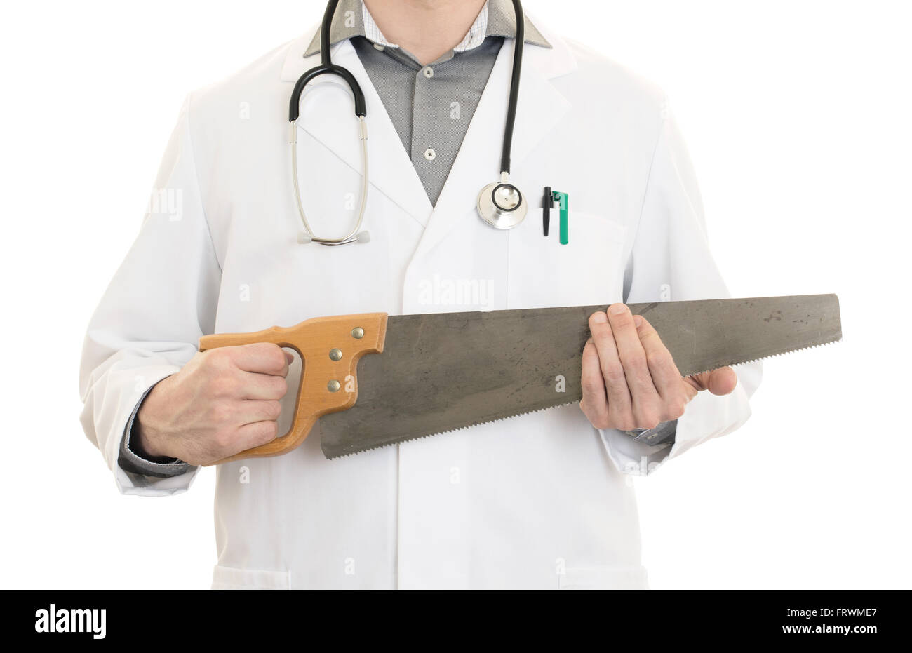 Doctor with saw hi-res stock photography and images - Alamy