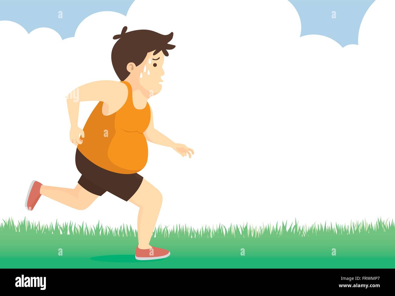 Man working in park Stock Vector Images - Alamy