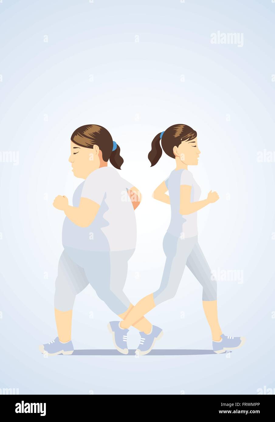 Fat women walking hi-res stock photography and images - Alamy