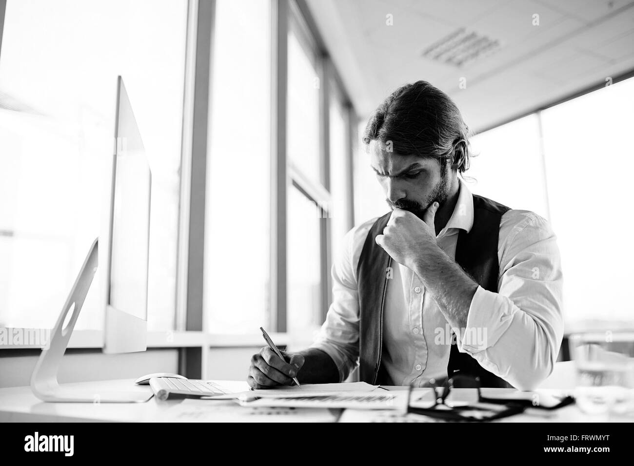 Serious business man corporate Black and White Stock Photos & Images ...