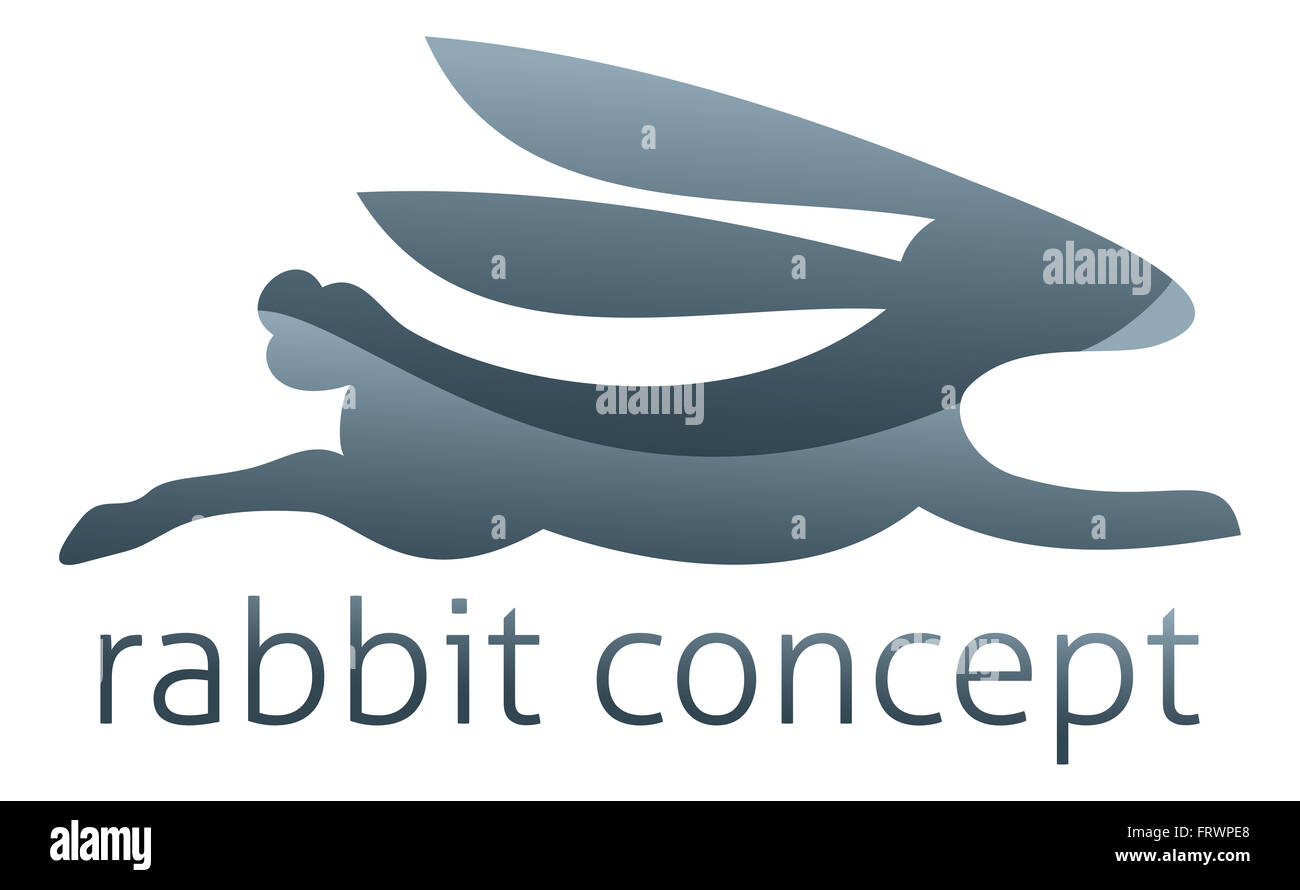 Jumping bunny outline hi-res stock photography and images - Alamy