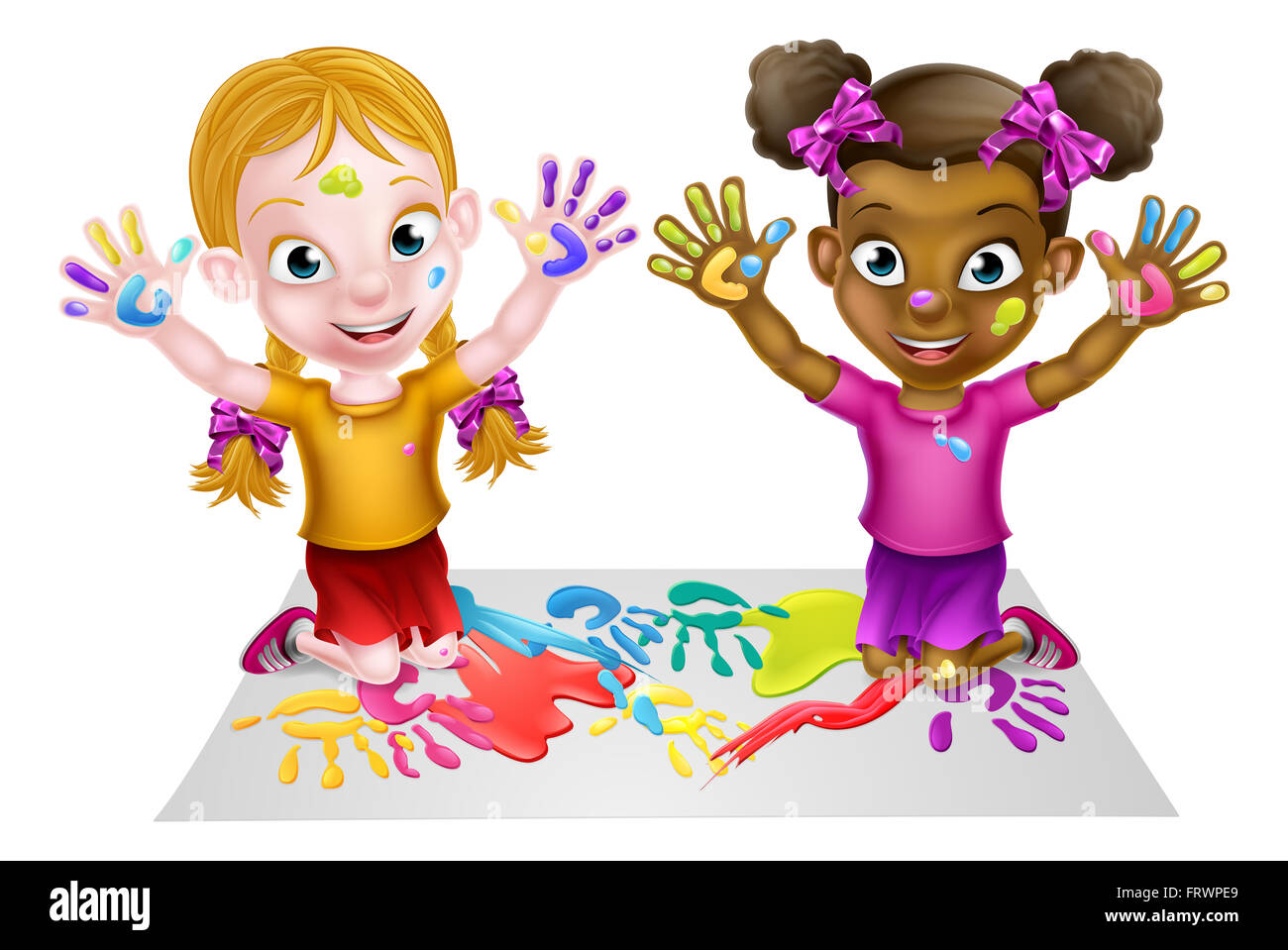Cartoon messy paint brush hi-res stock photography and images - Alamy