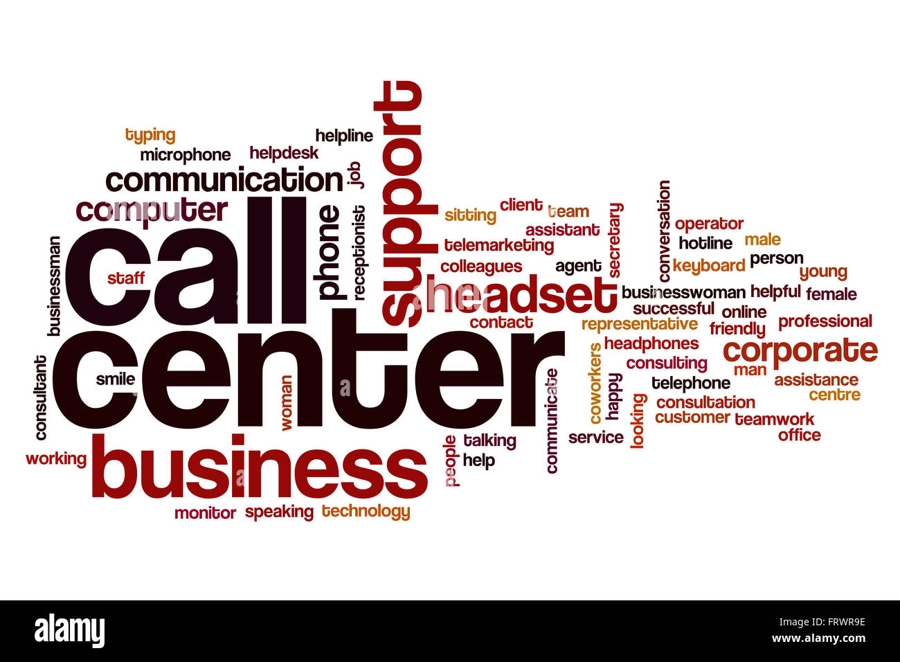 Call center word cloud Stock Photo - Alamy