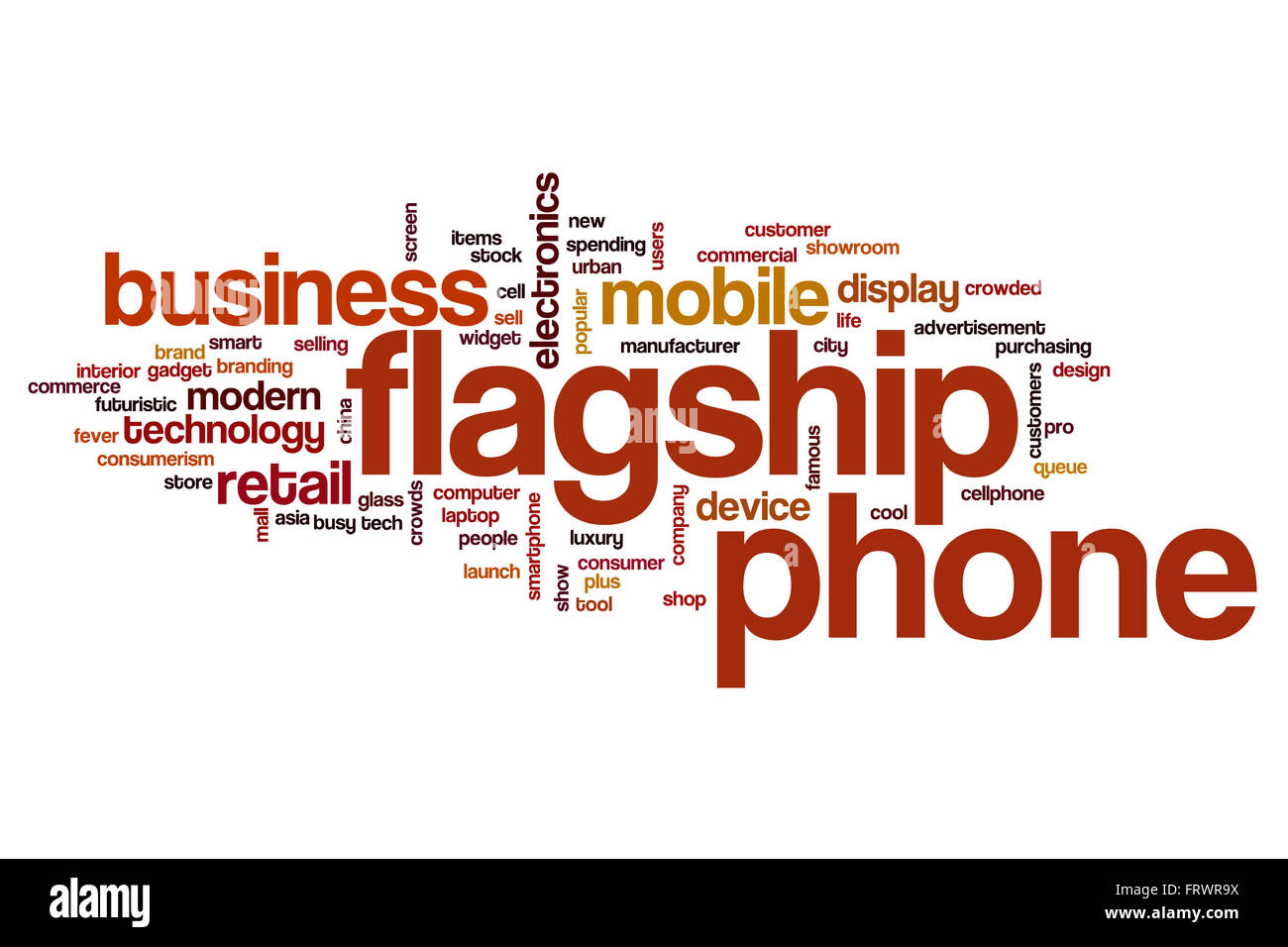 Flagship phone word cloud Stock Photo - Alamy