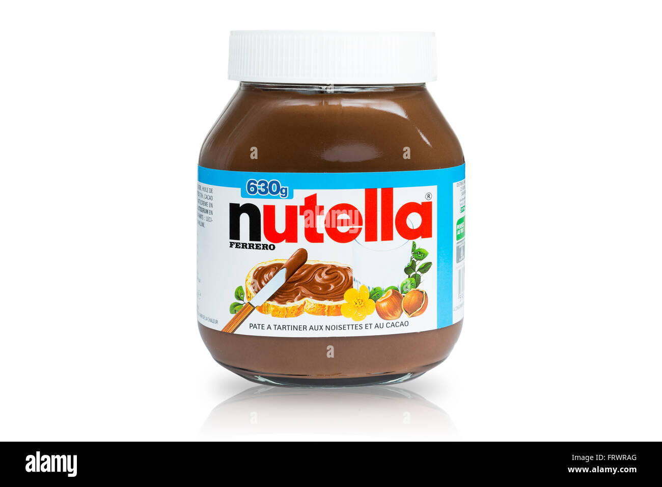 TOURS, FRANCE - JUNE 6, 2015: Editorial photo of Nutella hazelnut ...