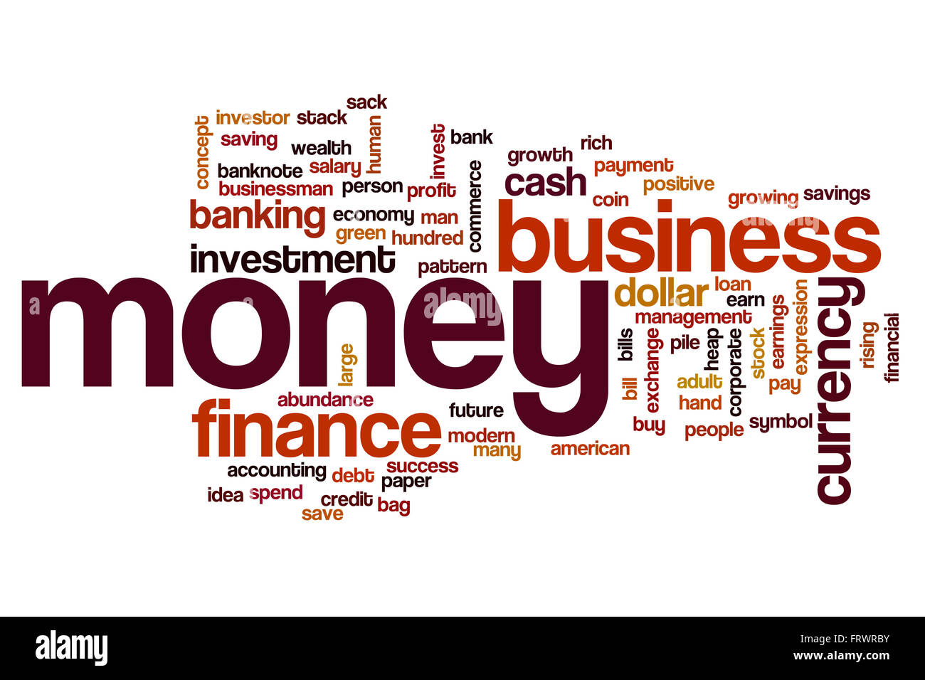Money word cloud Stock Photo - Alamy