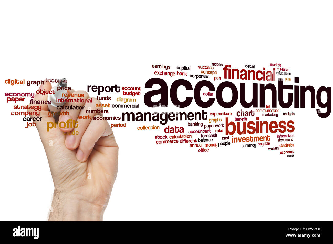 Accounting word cloud concept Stock Photo - Alamy