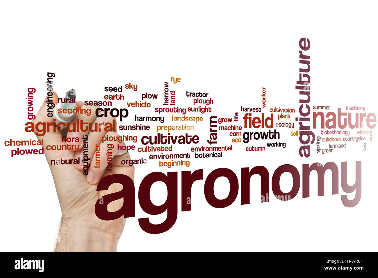 Agronomy word cloud concept Stock Photo - Alamy