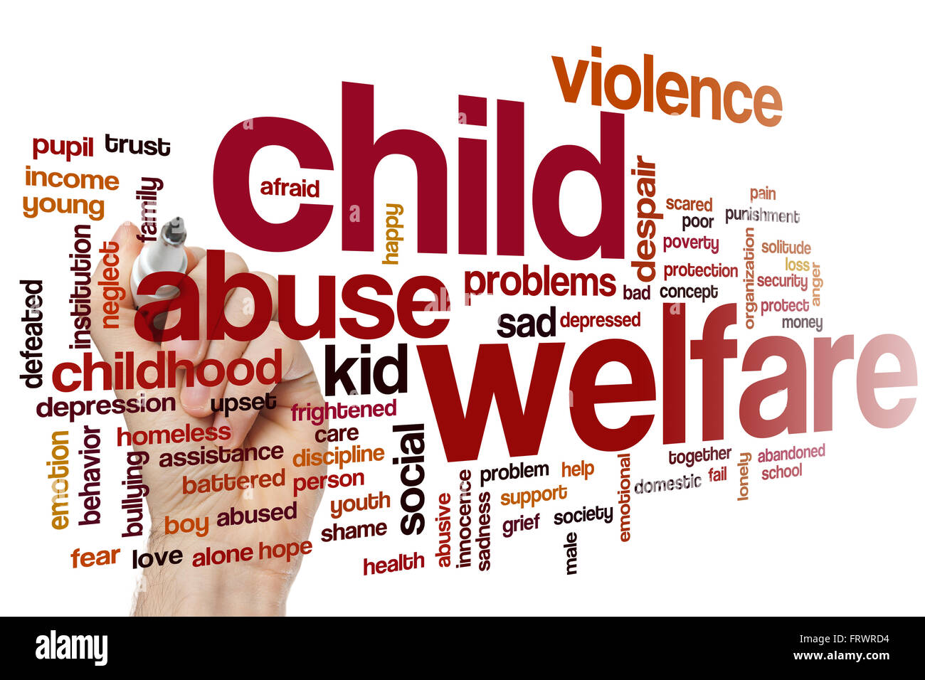 Child Welfare Word Cloud Concept Stock Photo Alamy
