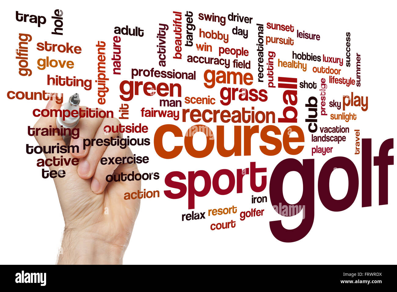 Golf word cloud concept Stock Photo - Alamy