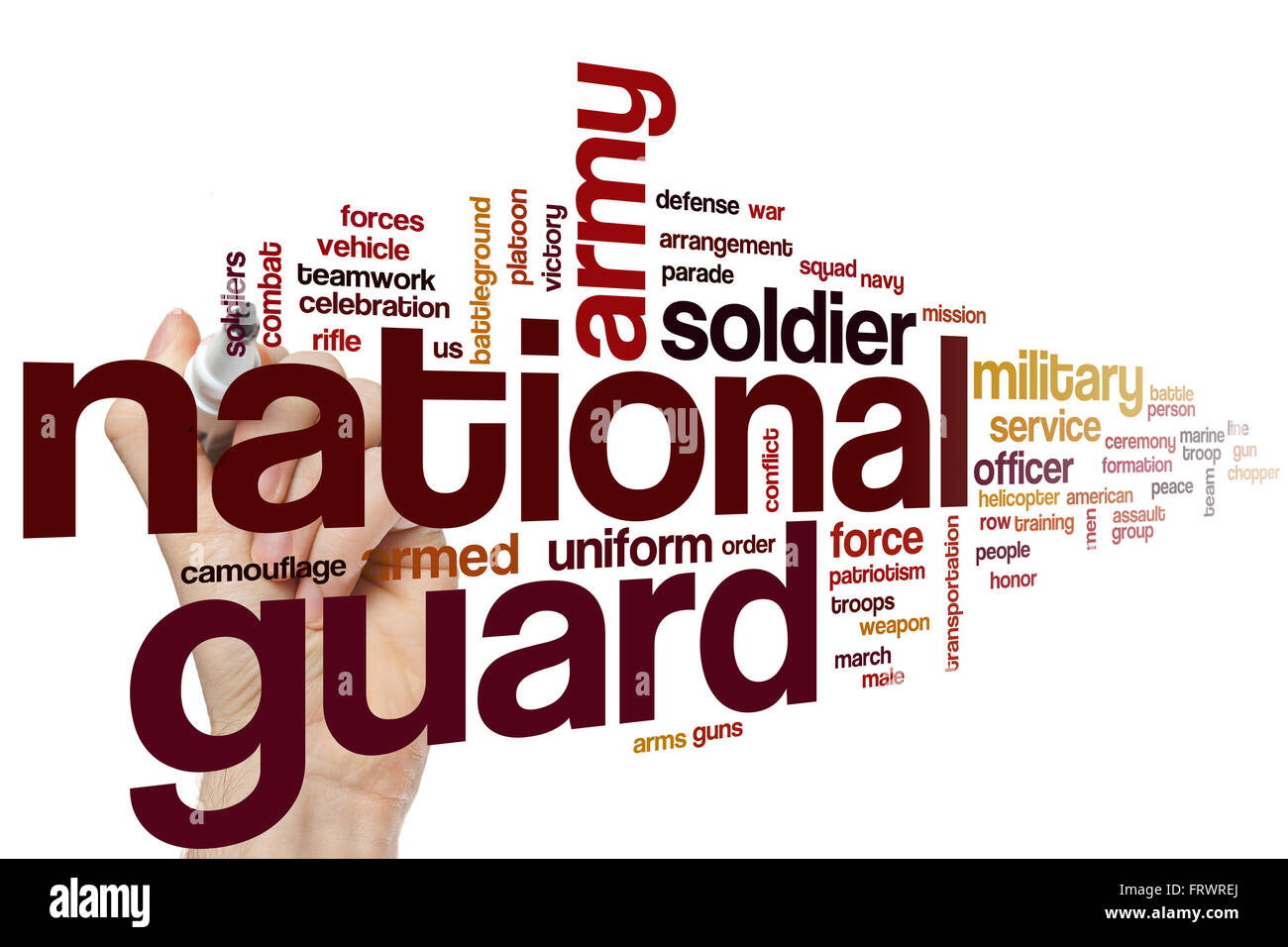 National guard word cloud concept Stock Photo - Alamy
