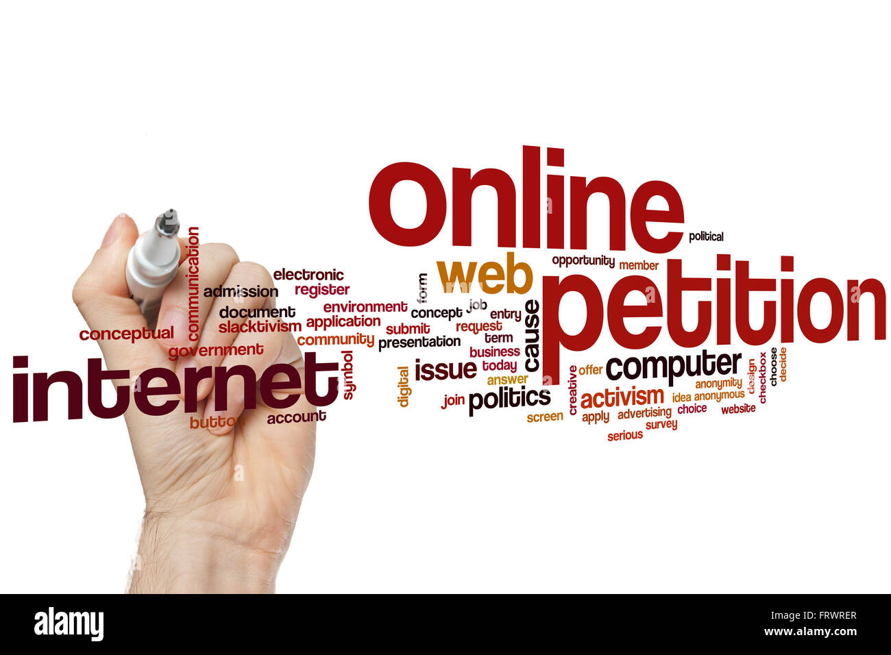 Online petition word cloud concept Stock Photo - Alamy