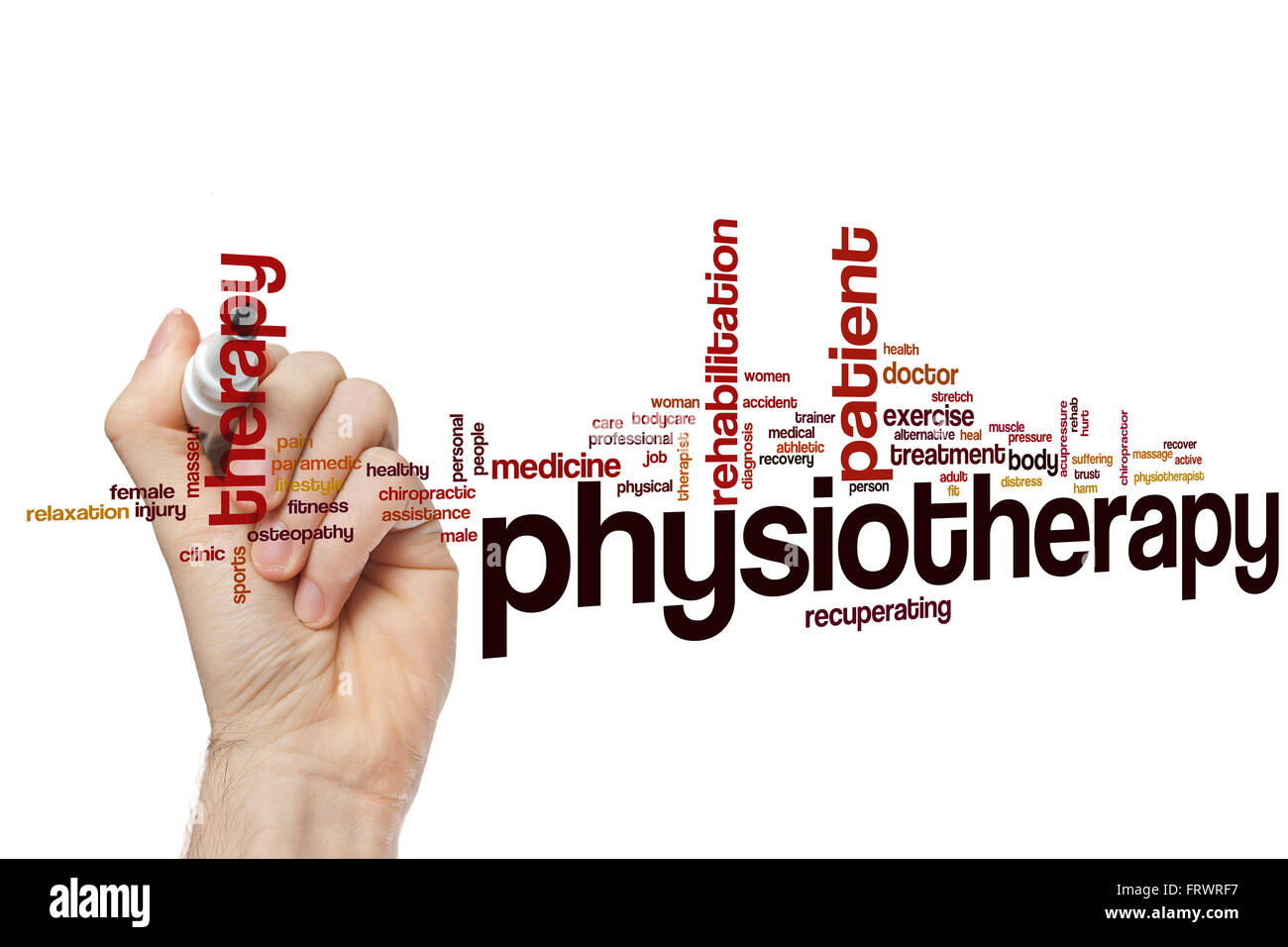 Physiotherapy word cloud concept Stock Photo - Alamy