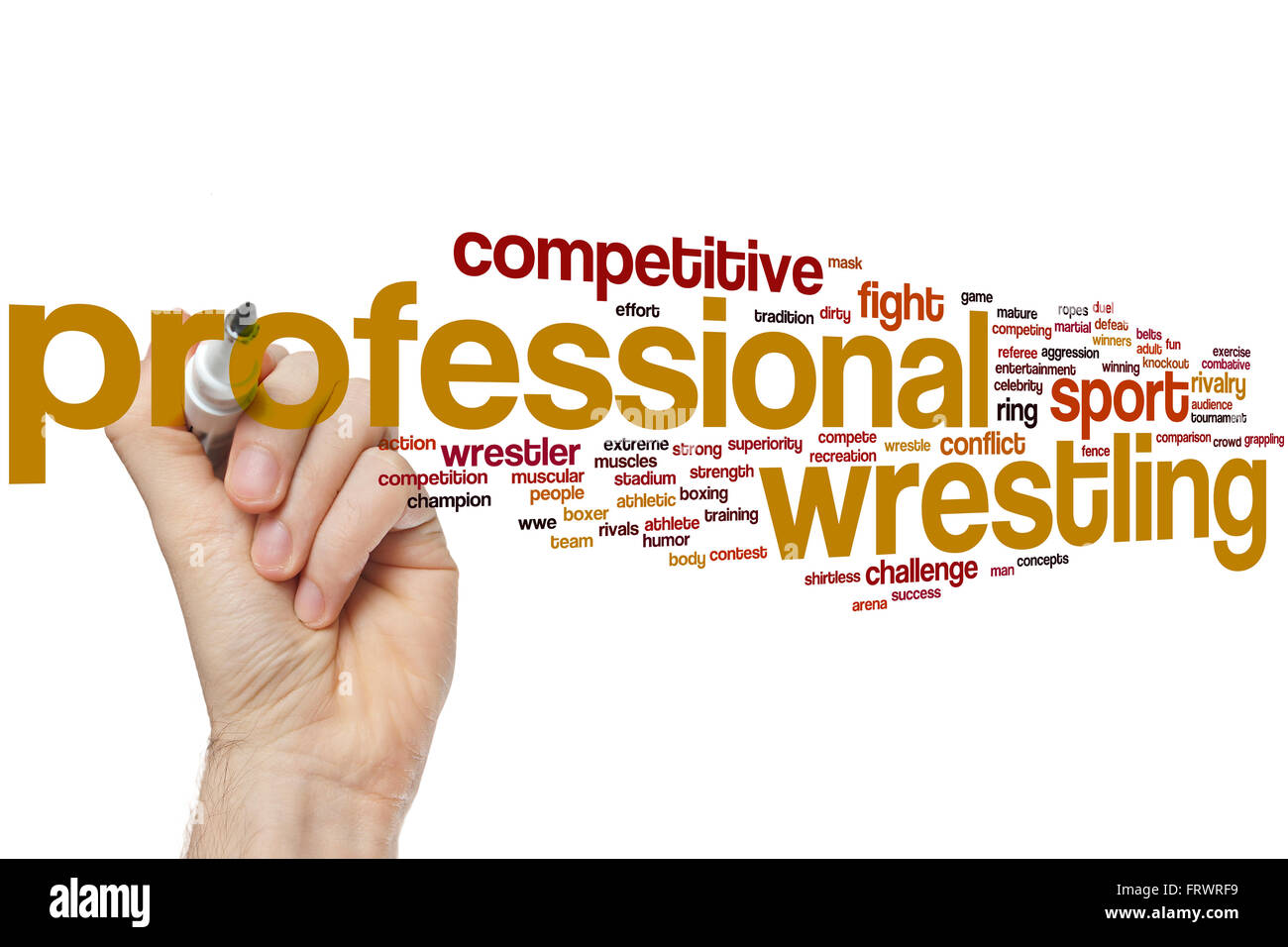 Professional wrestling word cloud concept Stock Photo - Alamy