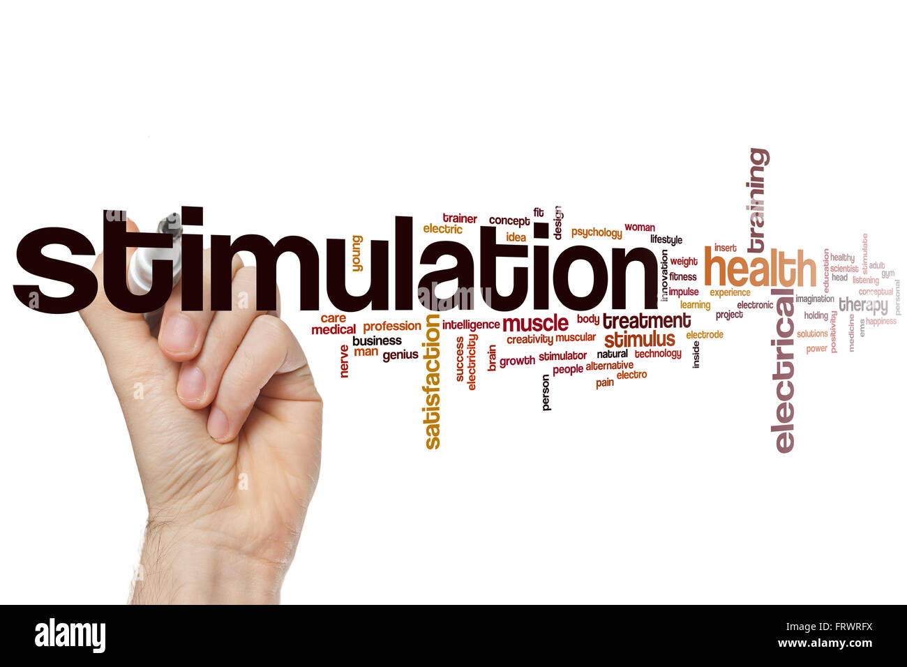 Stimulation word cloud concept Stock Photo - Alamy