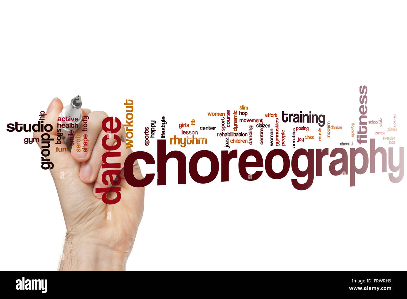 Choreography word cloud concept Stock Photo - Alamy