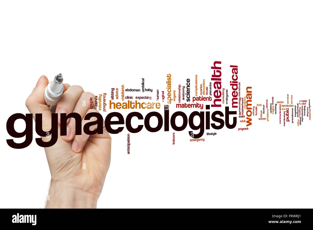 Gynaecologist word cloud concept Stock Photo - Alamy