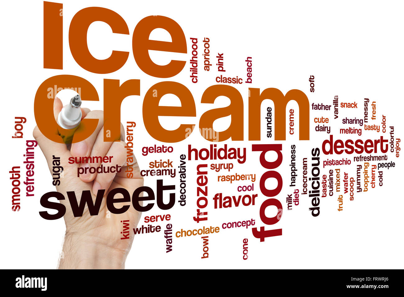 Cream word hi-res stock photography and images - Alamy
