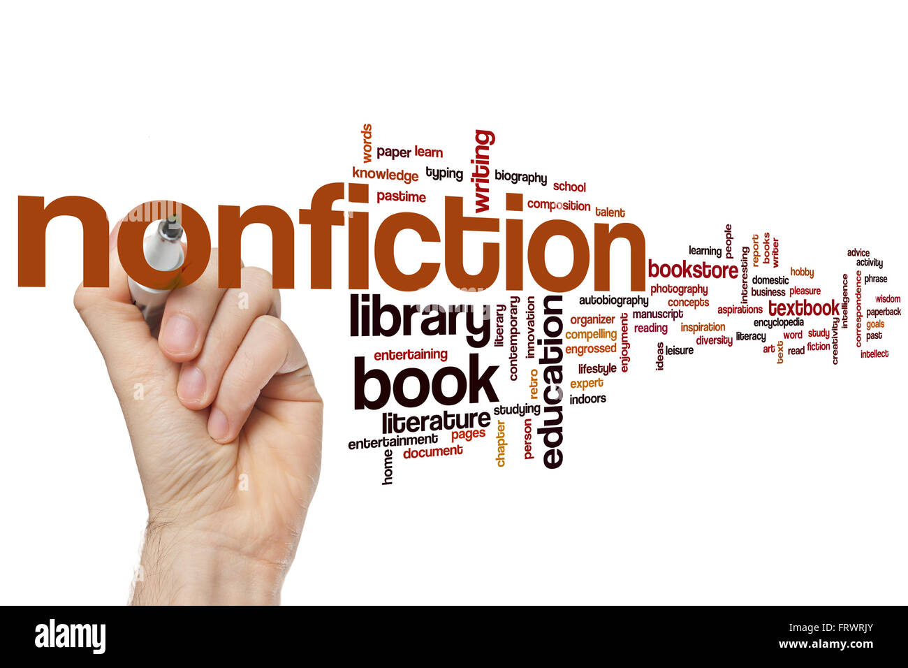 Nonfiction word cloud concept Stock Photo - Alamy
