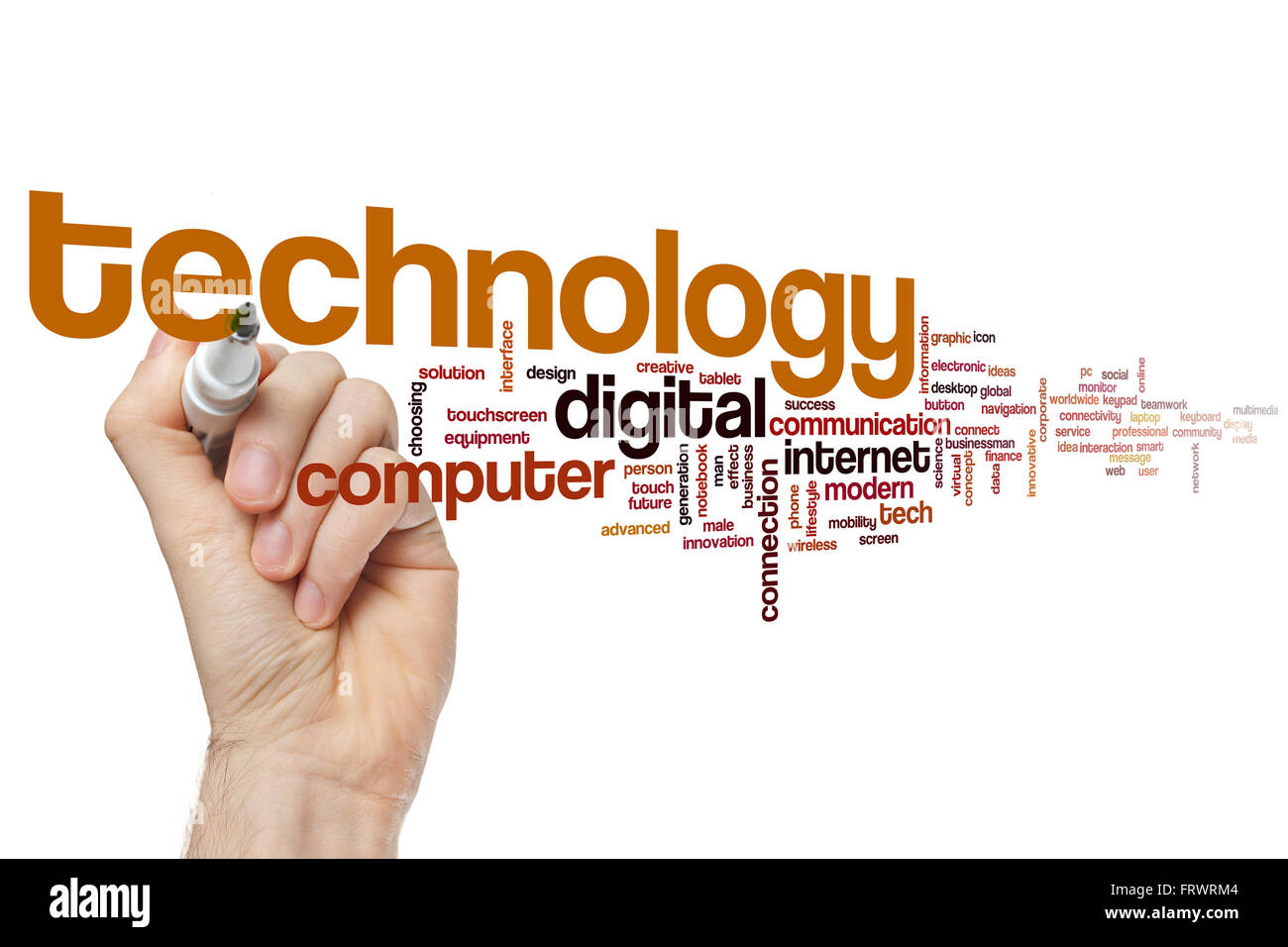 Future concept virtual touch Cut Out Stock Images & Pictures - Alamy